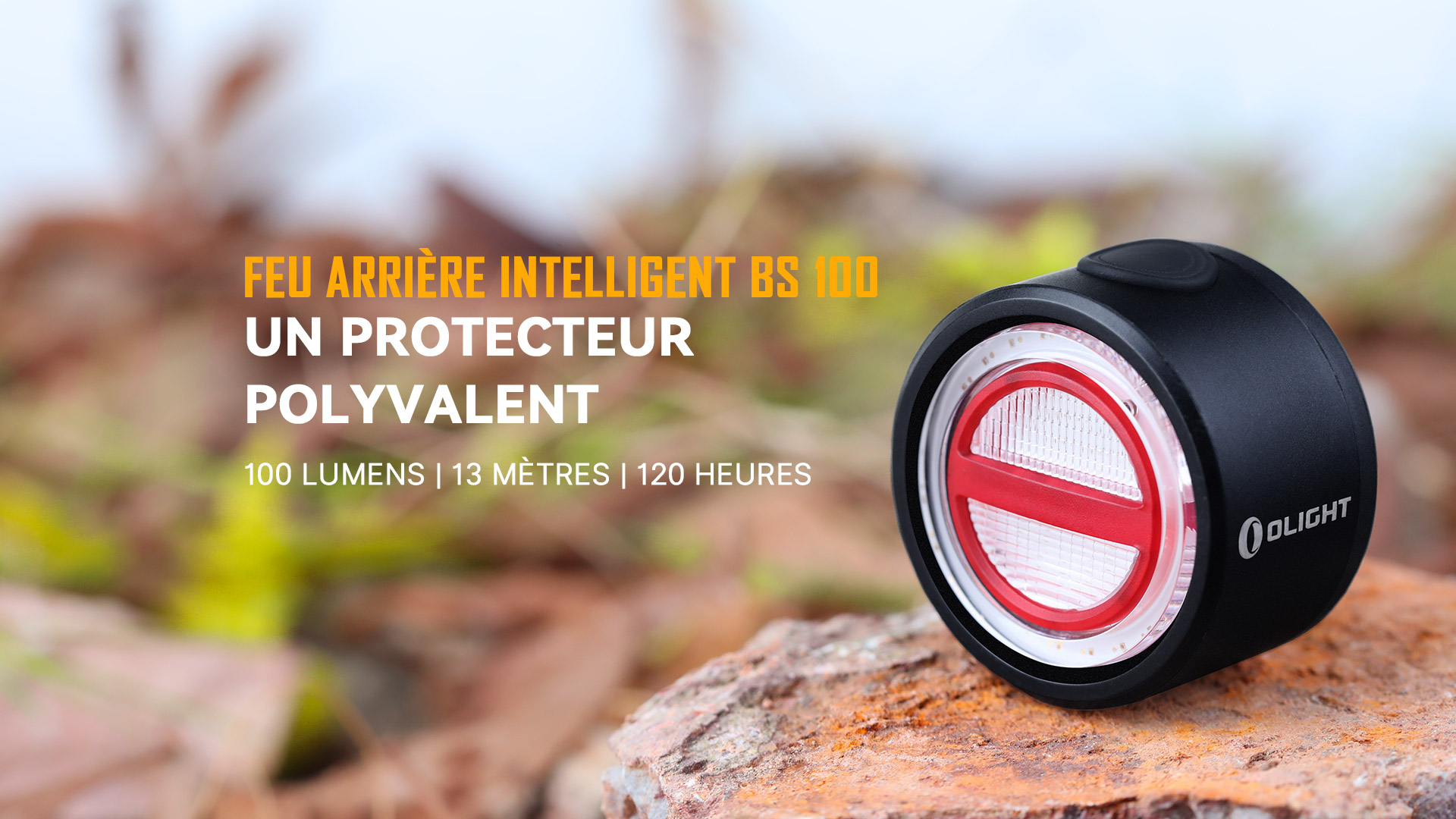 BS 100 | Feu arrière vélo rechargeable 100 lumens - Olight France