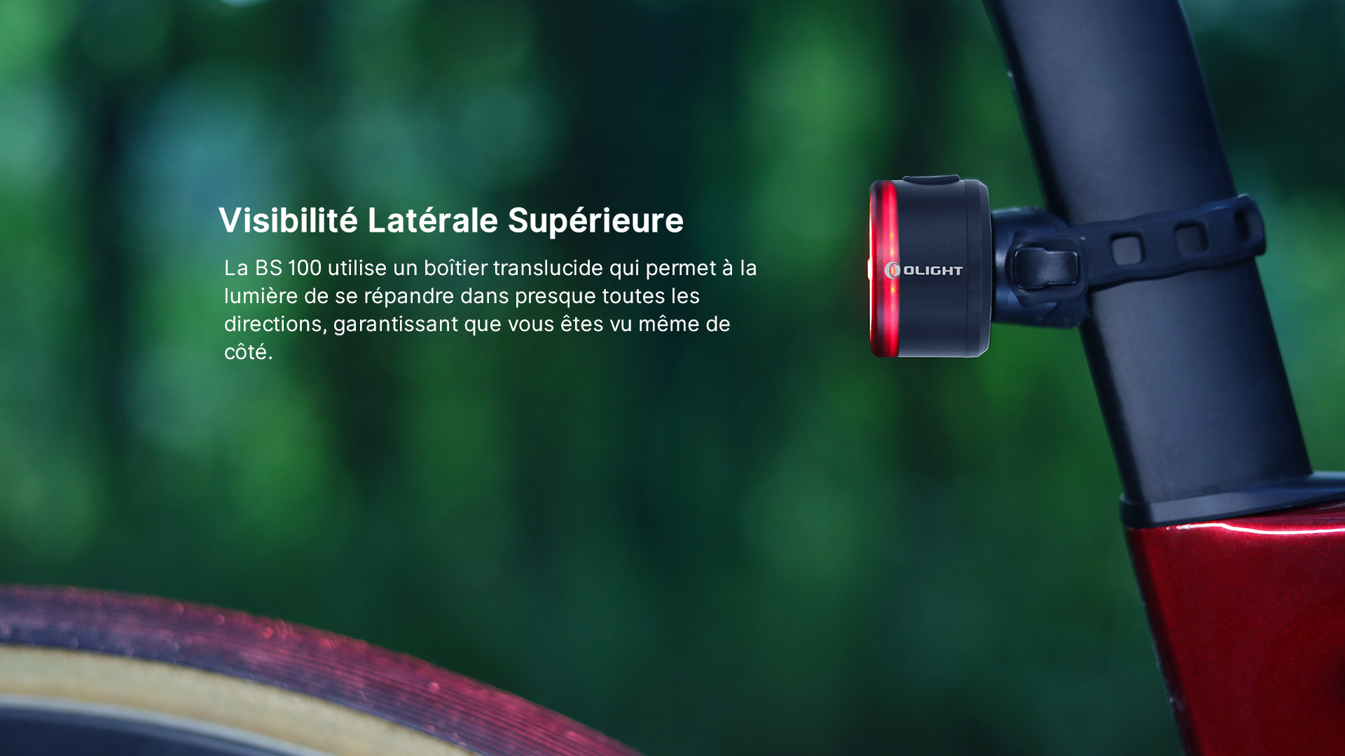 BS 100 | Feu arrière vélo rechargeable 100 lumens - Olight France