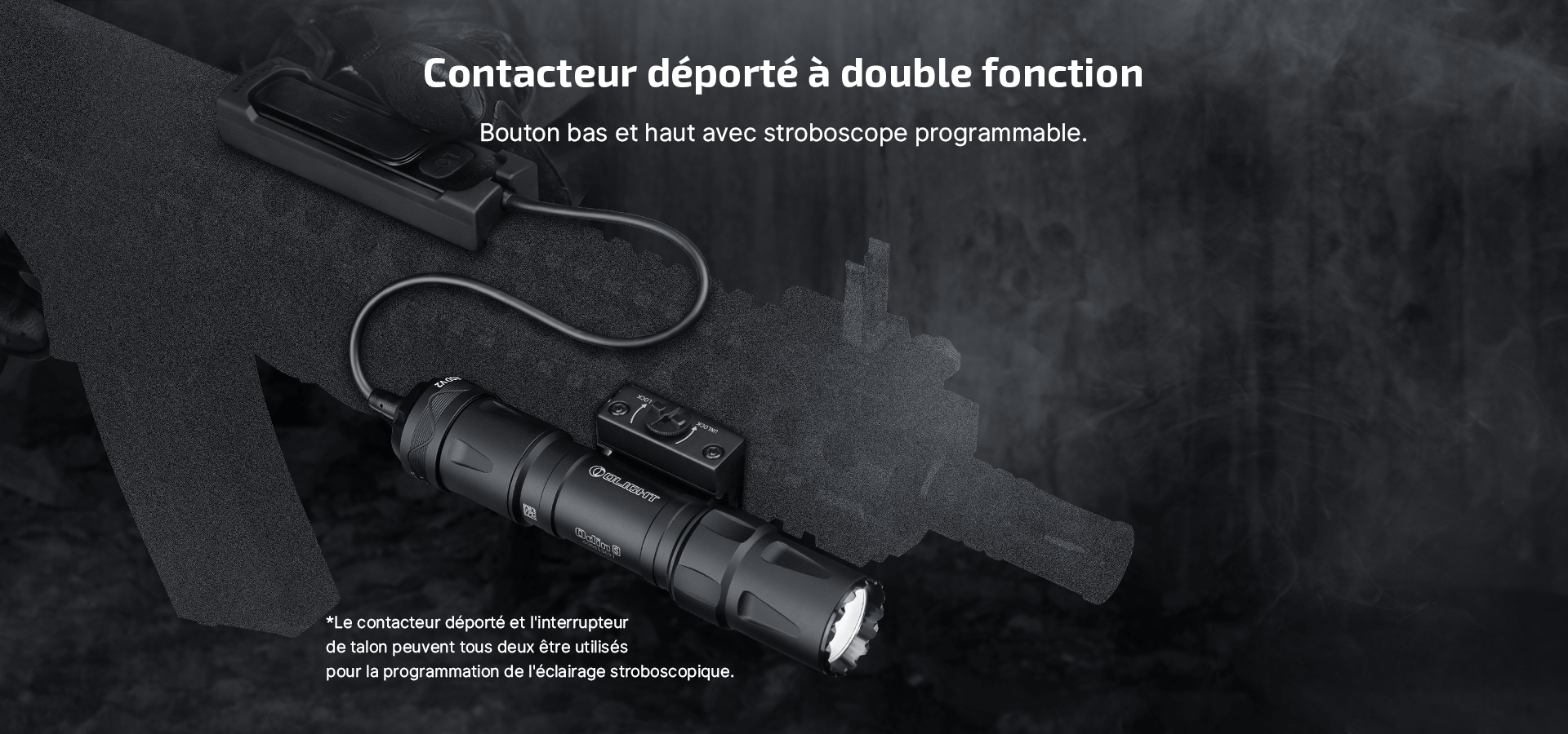 Olight Odin S Lampe tactique 1500 lm sur les rails d'arme - Olight France