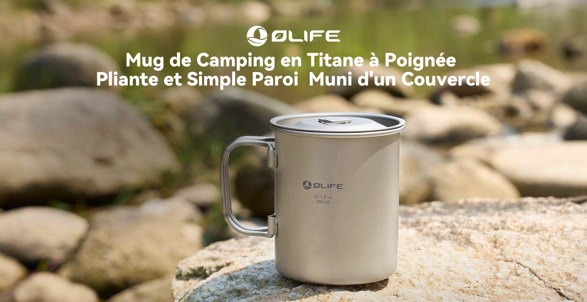 Mug en Titane usage extérieur bivouac | Olight OTiMG01-300 - Olight France