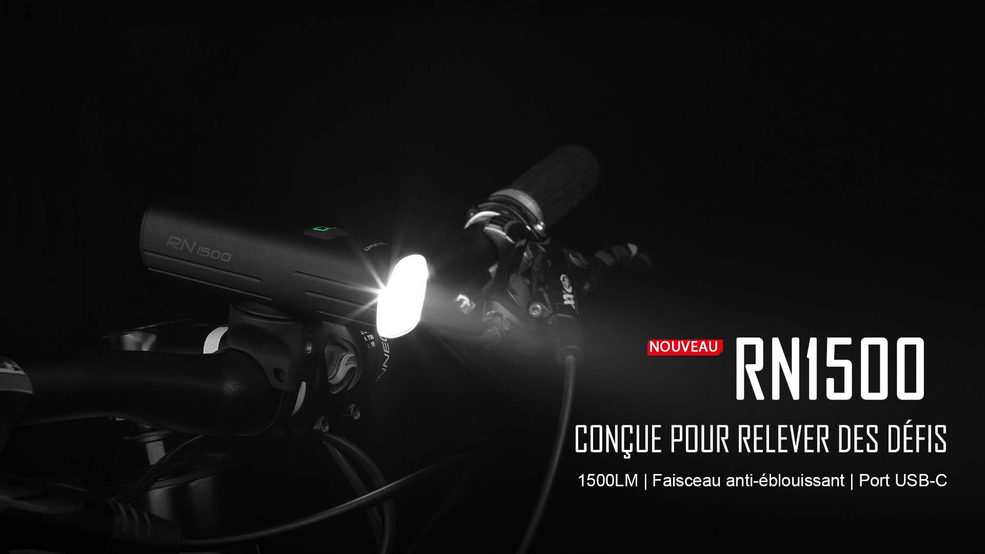 Olight RN 1500 Pack Eclairage Velo Puissant 1500 Lumens Rechargeable ...